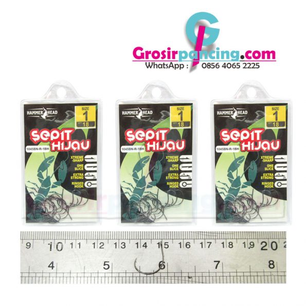 Kail Udang Hammerhead Sepit Hijau 1045N-R-1BH - Grosir Pancing Murah